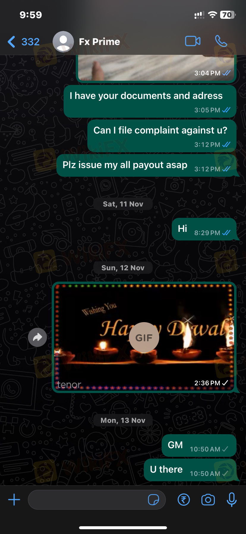 欺诈交易商-FxPrime Markets-曝光-外汇天眼(WikiFX)